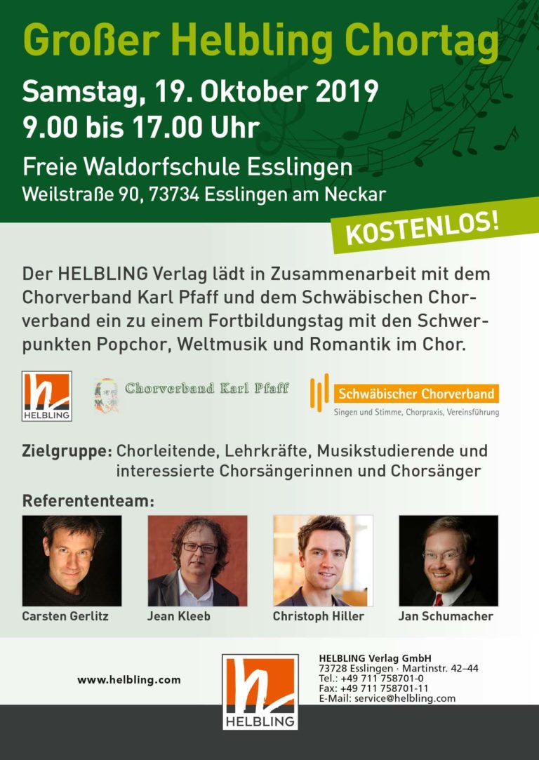 Helbling Chortag - Chorverband Karl Pfaff