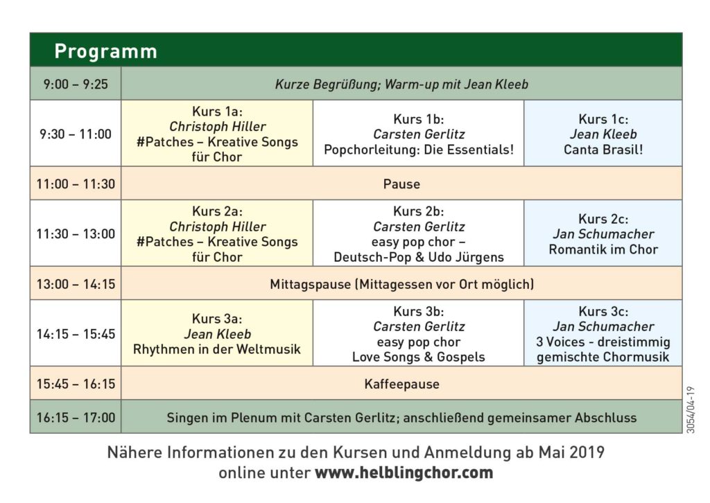 Helbling Chortag - Chorverband Karl Pfaff