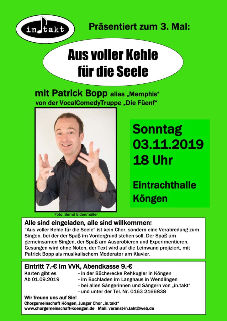 Aus voller Kehle für die Seele - Chorverband Karl Pfaff